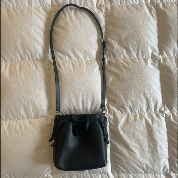Madewell | Bags | Madewell Small Black Leather Bucket Bag | Poshmark